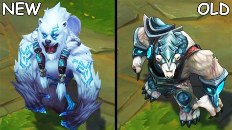 All Volibear Skins Rework New Vs Old Texture Comparison League Of Legends Youtube