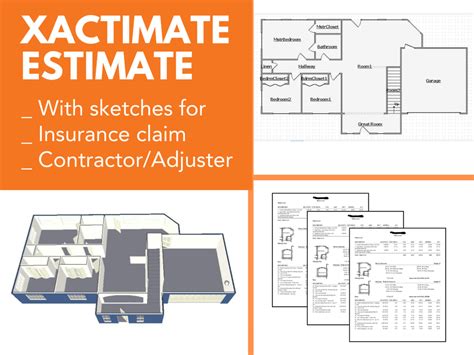 Xactimate Estimate With Sketches For Insurance Claim Upwork