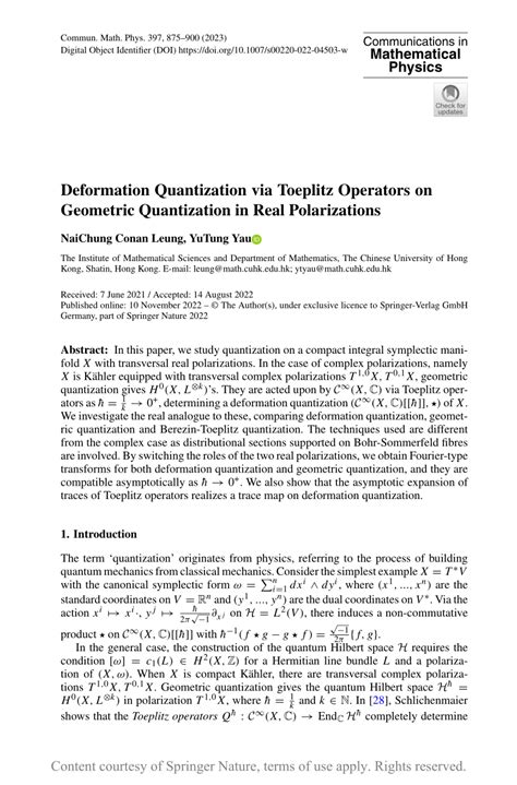 Deformation Quantization Via Toeplitz Operators On Geometric