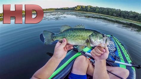 Gopro Inflatable Kayak Fishing 4 Largemouth Bass Fishing Youtube