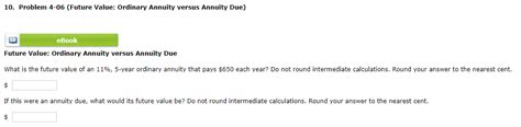 Solved Problem Future Value Ordinary Annuity Chegg Com