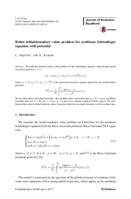 pdf robin initial boundary value problem for nonlinear schrodinger