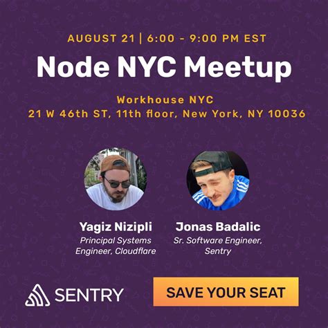 Sentry On Linkedin Join Us At Our First Ever Nodejs Developer Meetup In New York On August…