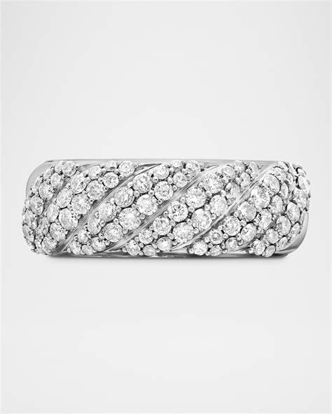 David Yurman Sculpted Cable Contour Ring In Silver 17mm Neiman Marcus