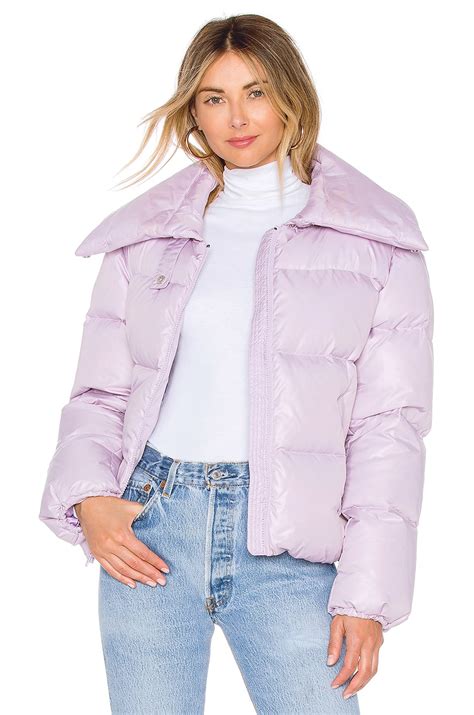 Kendall Kylie Puffer Jacket In Lilac Revolve
