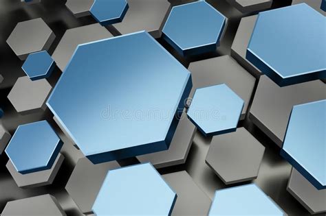 Fondo azul del hex gono stock de ilustración Ilustración de espacio