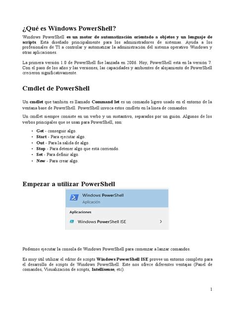 Powershell Basico Pdf Lenguaje De Escritura Archivo De Computadora