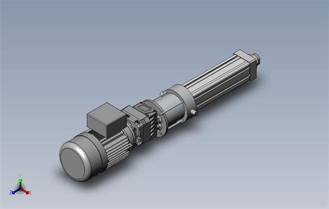 电动缸 Solidworks 2009 模型图纸下载 懒石网