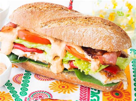 Bocadillo De Pollo Asado Y Bacon Receta La Cocina De Frabisa La