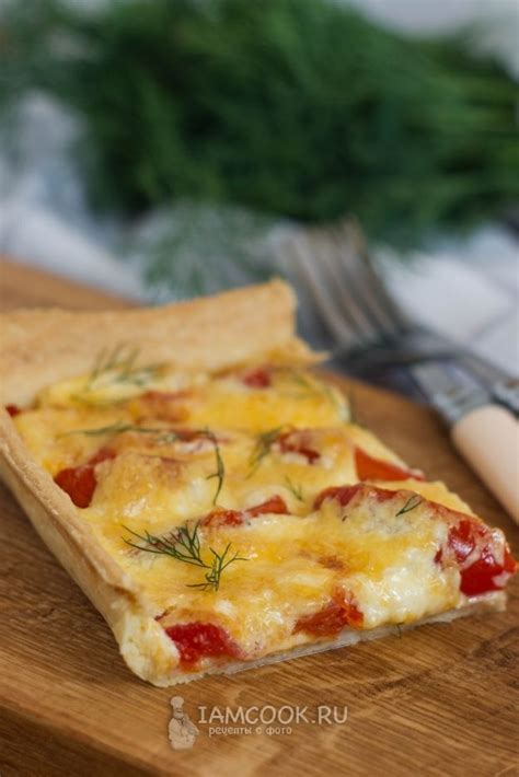 Открытый пирог с помидорами и сыром — рецепт с фото | Идеи для блюд ...