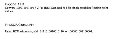 Solved 8 Codf 3 11 Convert 100011011101 X 24to Ieee