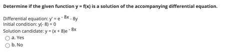 solved determine if the given function y f x is a