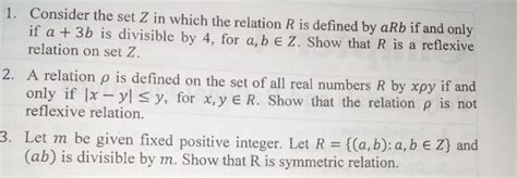Answered Consider The Set Z In Which The Bartleby