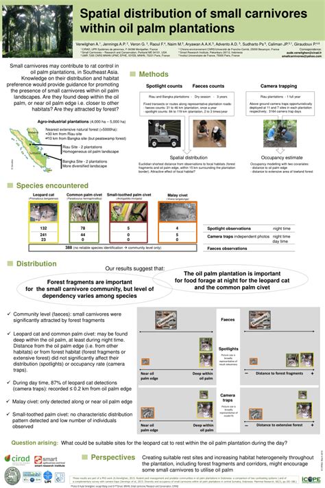 Pdf Spatial Distribution Of Small Carnivores Within Oil Palm Plantations
