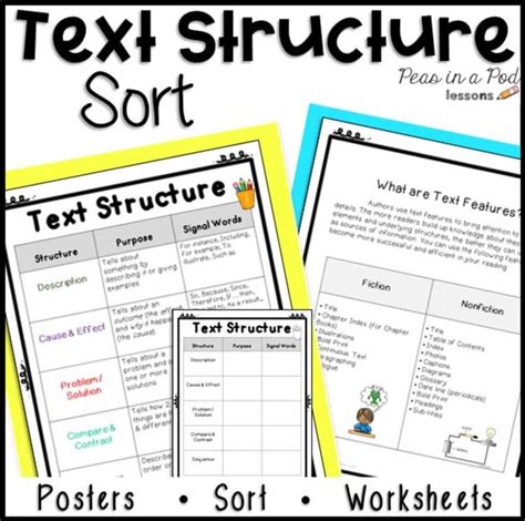 Text Structures Anchor Chart Structure Task Cards Problem And Solution