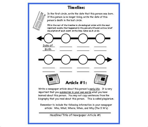 Biography Timeline Template