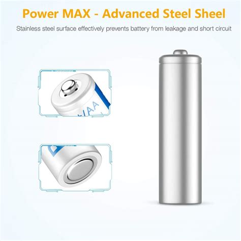 POWXS AA Rechargeable Batteries 8 Packs AA Battery 2000 MAh 1200