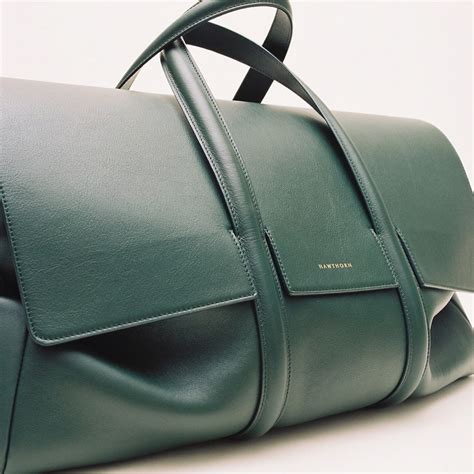 Blake Leather Hold All In Green Hawthorn