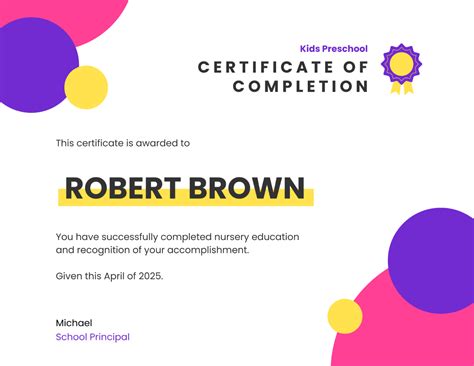 Free Editable Nursery Graduation Certificate Template To Edit Online