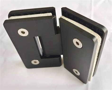 Custom Matt Black Bathroom Glass Door Hinge Soft Close Shower Hinges