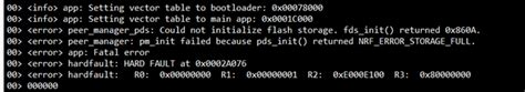 After I Added The Nfc Function Codeerror Code NRF ERROR STORAGE FULL
