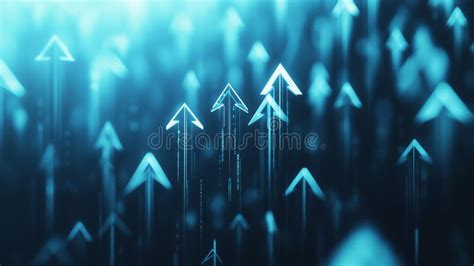 Abstract Digital Background Featuring A Series Of Arrows Pointing Upward Symbolizing Growth And