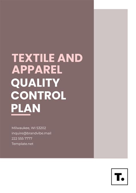 Free Quality Control Plan Templates Editable And Printable