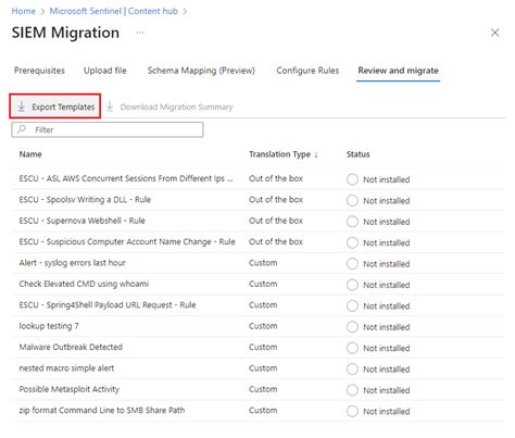 Use The Siem Migration Experience Microsoft Sentinel Microsoft Learn