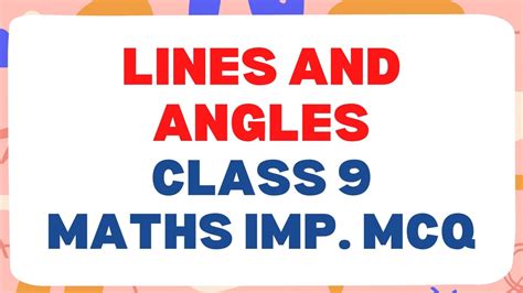 Lines And Angles Class Mcq Online Test With Answers Term