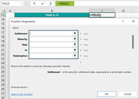 Excel Yield Function Formula Examples How To Use
