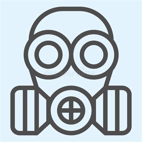 呼吸器医用面罩线图标 白色背景上安全呼吸面罩轮廓式象形图 向量例证 插画 包括有 医学 屏蔽 177621165