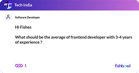 Hi Fishes What Should Be The Average Of Frontend Fishbowl