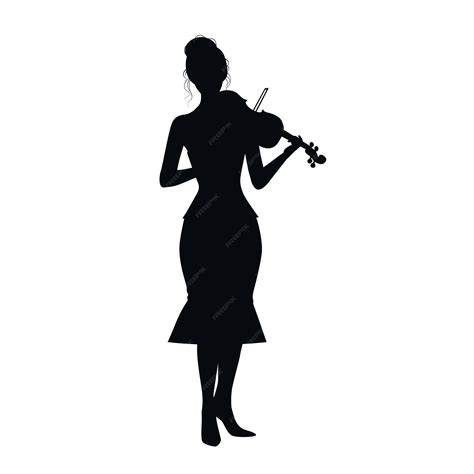 Premium Vector Violinist Silhouette Musician Playing Violin Man And