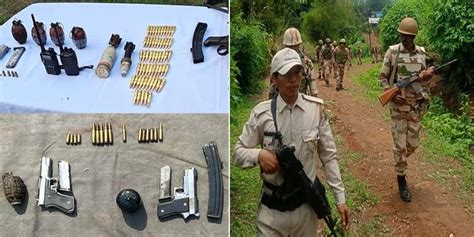 Manipur Huge Quantity Of Arms Ammunition Recovered In Imphal West
