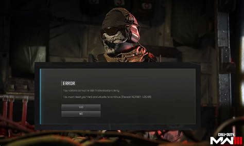 mw3 reason error niamey logan your data is corrupt or didn t download properly