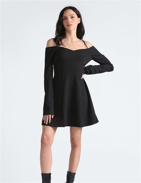 Buy Calvin Klein Off Shoulder Solid Mini Dress