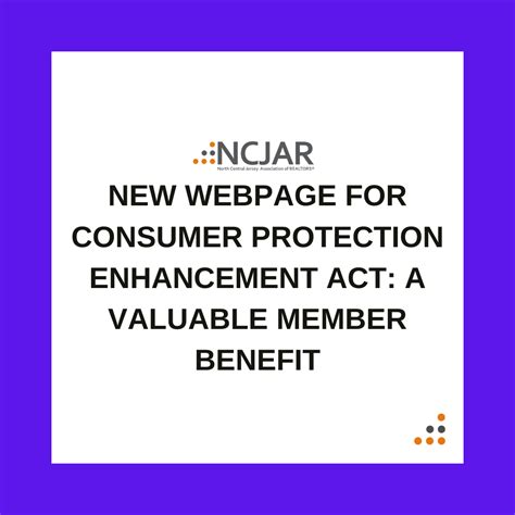 New Webpage For Consumer Protection Enhancement Act A Valuable Member