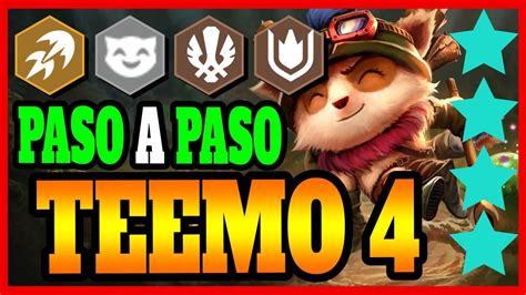 Cómo Jugar TEEMO 4 ESTRELLASSET 9 GUIA Composición TFT Teamfight