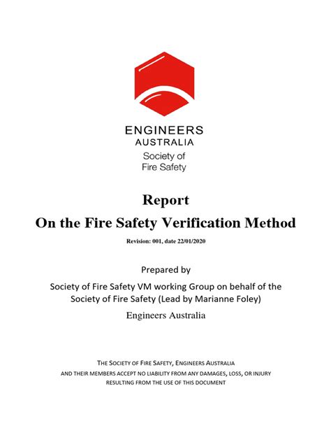 Report Fire Safety Verification Method Pdf Safety Risk