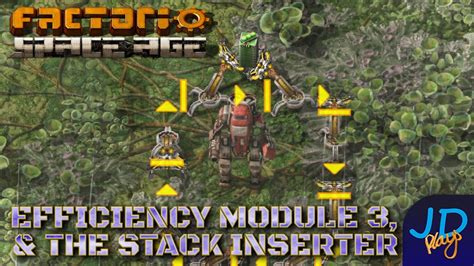 Efficiency Module 3 And The Stack Inserter ⚙️ Factorio Space Age 🚀 Ep28 🏭 Lets Play Youtube