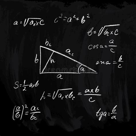 Rectangular Triangle Formulas Stock Vector Illustration Of Fact Drawing 51575062
