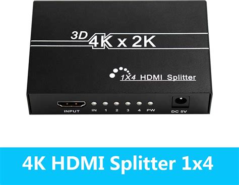 buy ultra hd 4k hdmi splitter 1x4 port 3d uhd 1080p 4k 2k video hdmi