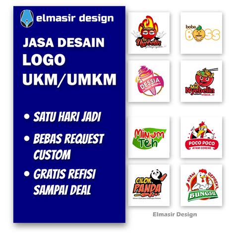 Jual Jasa Desain Logo Stiker Ukm Umkm Logo Terjangkau Desain Logo
