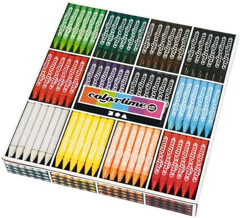 Crayons cire épais colortime emball scol ass 288 Baert