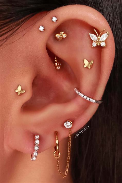 3 Ear Piercings
