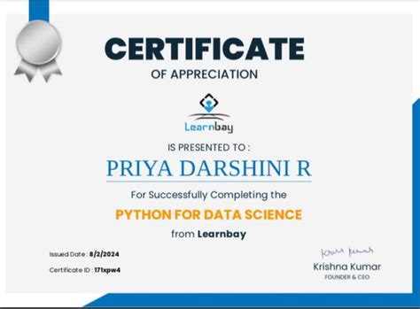 Priya Dharshini On Linkedin I Am Happy To Say I Have Successfully