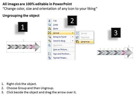 Continuous Arrow Process 7 Stages Free Flowchart Powerpoint Templates