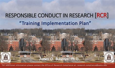 RCR RESPONSIBLE CONDUCT IN RESEARCH