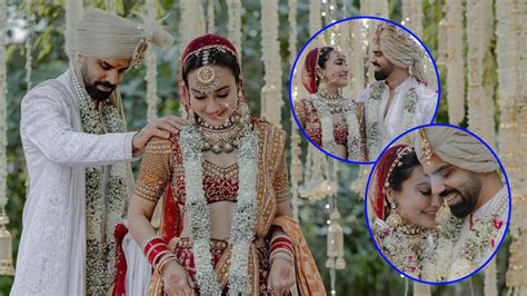 टीवी एक्ट्रेस सुरभि ज्योति ने बॉयफ्रेंड सुमित सूरी से रचाई शादी लाल लहंगे में दिखीं खूबसूरती