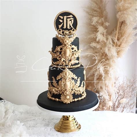 黑金圖騰蛋糕 cakeplaytaipei